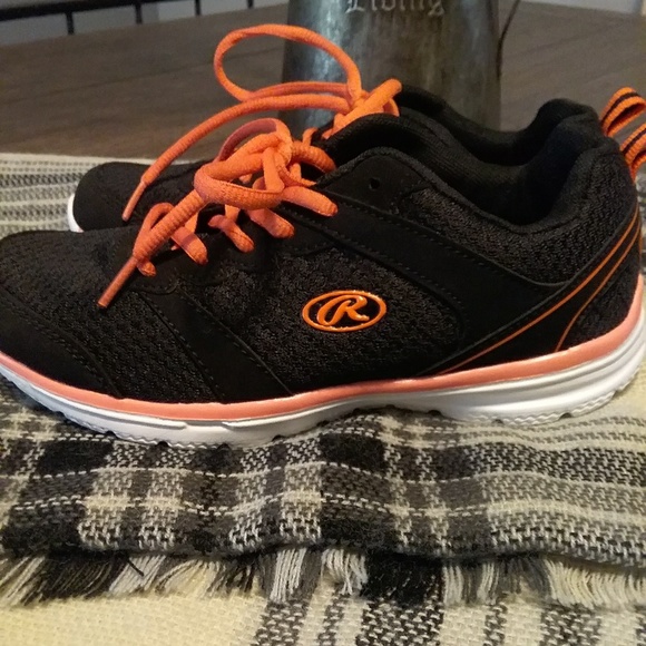 Rawlings | Shoes | Rawlings Memory Foam Orange Black Tennis Shoe | Poshmark